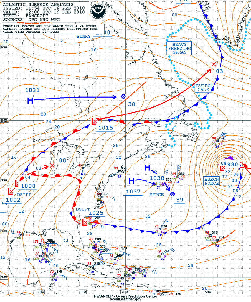 Dangerous North Atlantic Storm Impacting Shipping Lanes - Ocean Weather ...