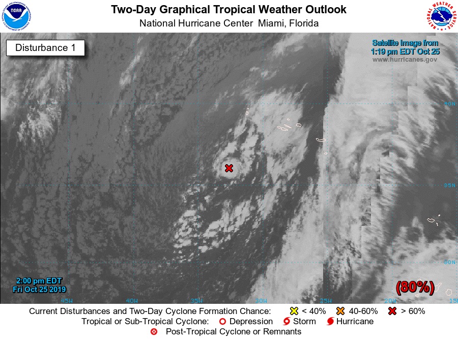 Tropical Storm Pablo forms southwest of Azores - Ocean Weather ...